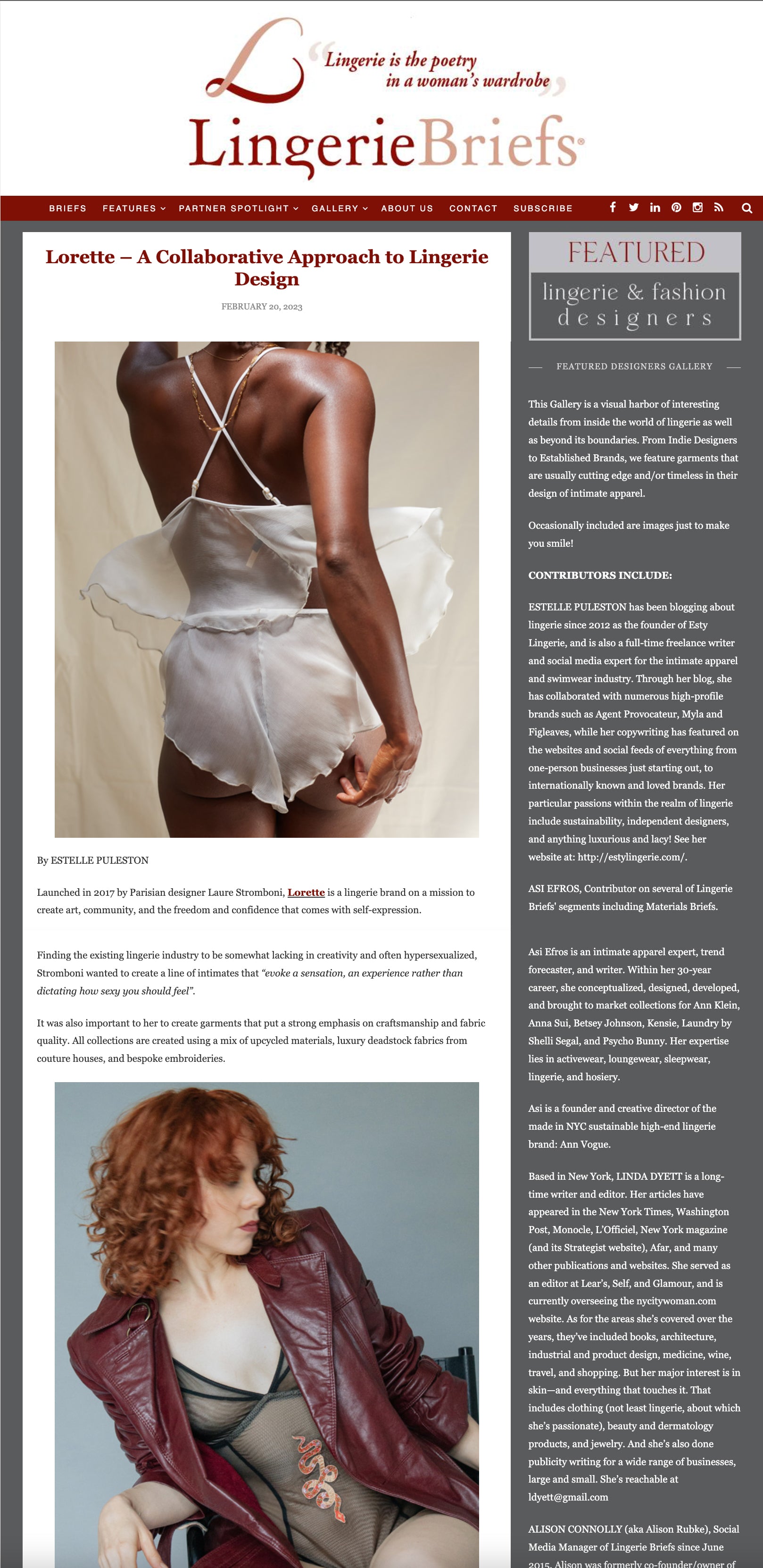 Lingerie contributors store